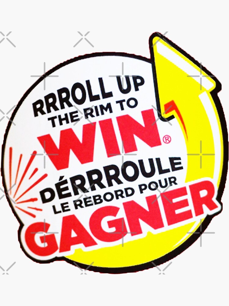 "roll up the rim" Sticker for Sale by YEETXDD | Redbubble