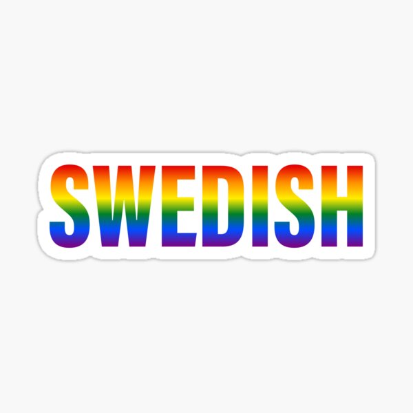 "Rainbow Swedish LGBTQ Pride" Sticker for Sale by rainbownation | Redbubble