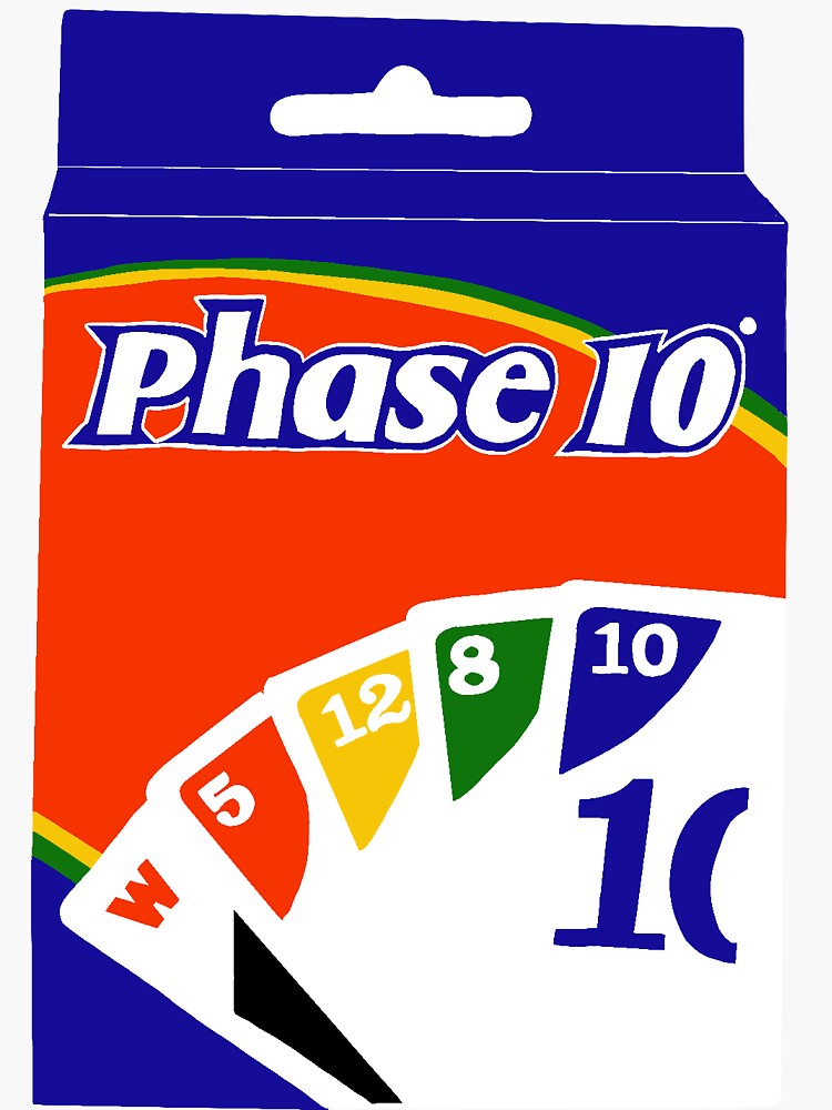 "Phase ten game " Sticker for Sale by AbbieSpica | Redbubble