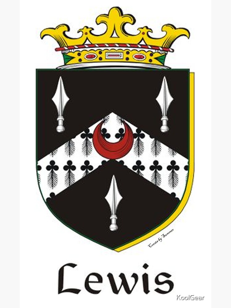 "Lewis family crest-" Sticker for Sale by KoolGear | Redbubble