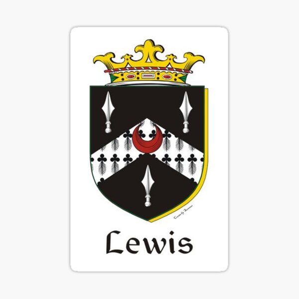 "Lewis family crest-" Sticker for Sale by KoolGear | Redbubble