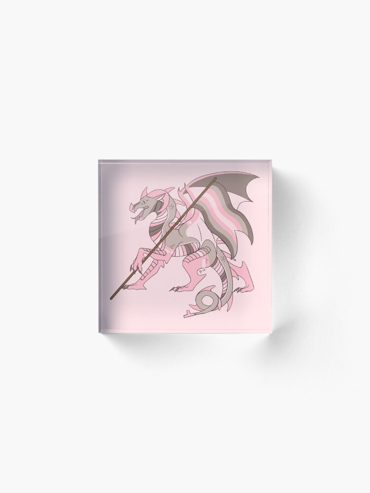 Demigirl Pride Flag Dragon 4th Edition Acrylic Block For Sale By