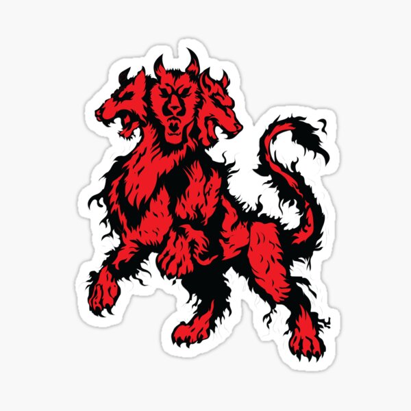 "Cerberus " Sticker for Sale by SkurvDesigns | Redbubble