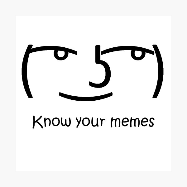 "Lenny Face meme" Photographic Print by Flog7 | Redbubble