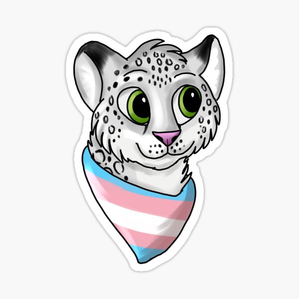 "Pride Snow Leopard - Transgender" Sticker for Sale by TookFluff ...