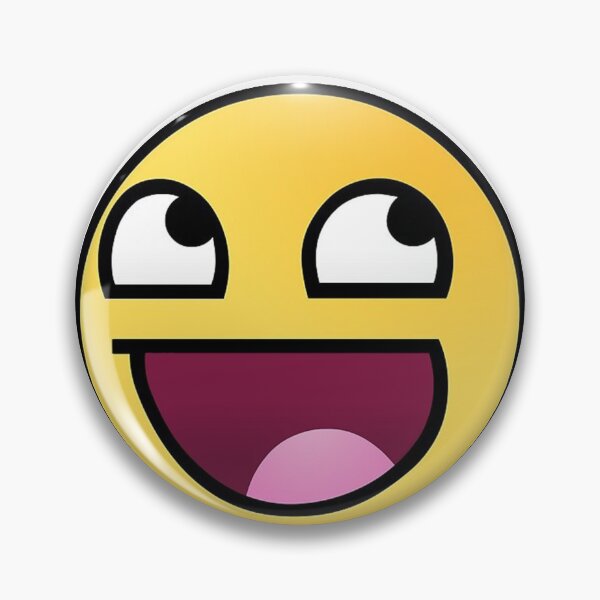"Awesome Face Emoji" Pin for Sale by ShifterDesign | Redbubble