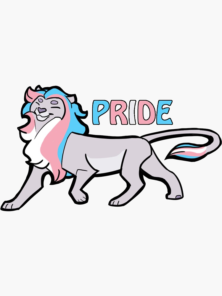 "Trans Lion Pride" Sticker for Sale by SilentArtist137 | Redbubble