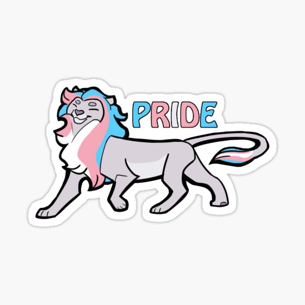 "Trans Lion Pride" Sticker for Sale by SilentArtist137 | Redbubble