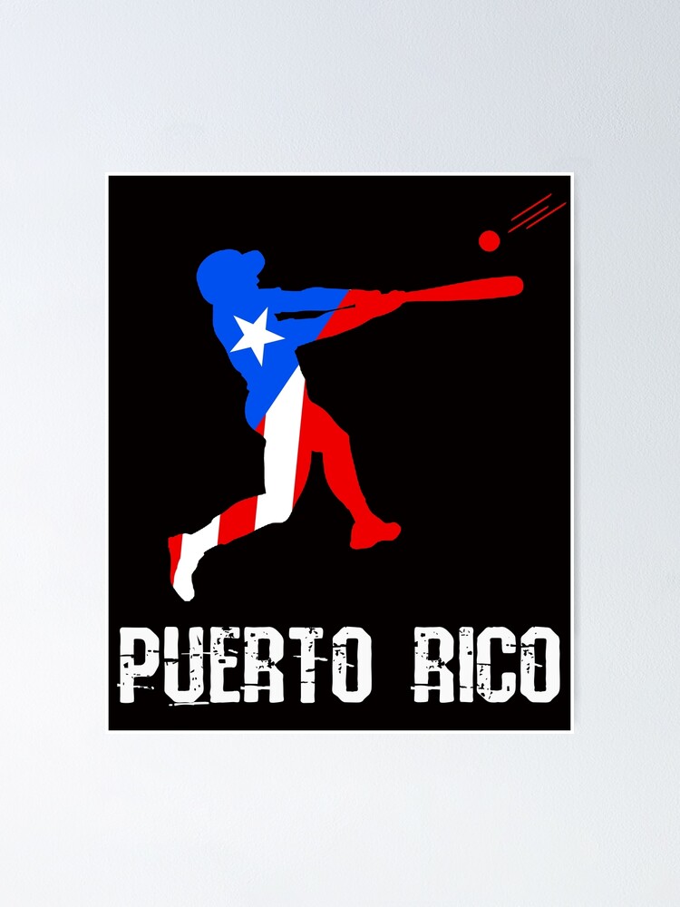 "Puerto Rico Baseball flag Boricua" Poster for Sale by livaniaapparel ...