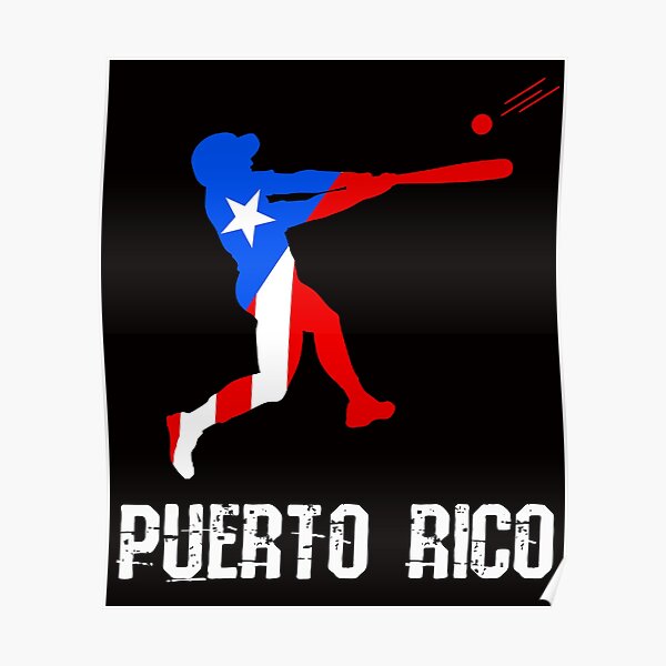"Puerto Rico Baseball flag Boricua" Poster for Sale by livaniaapparel ...