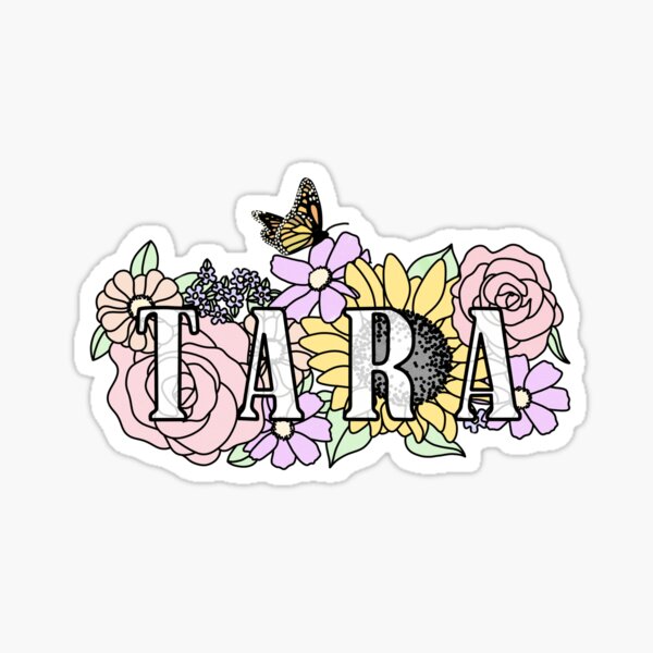 "Tara flowers" Sticker for Sale by MillySketches | Redbubble
