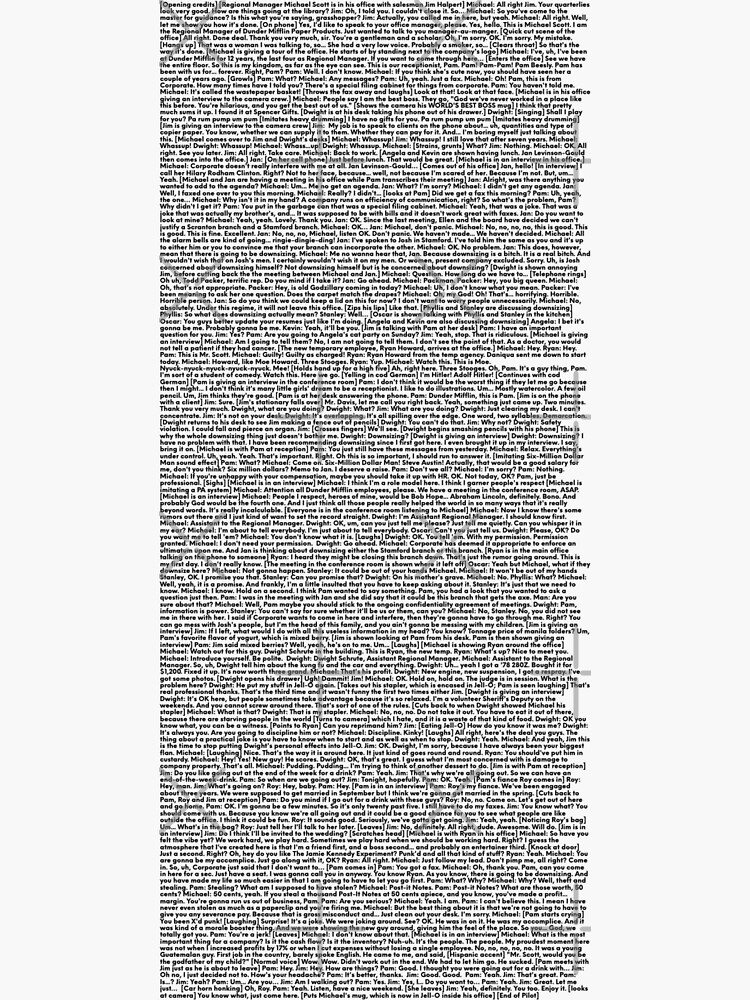 "Script of the pilot episode of The Office " Sticker by jennagardnerr ...