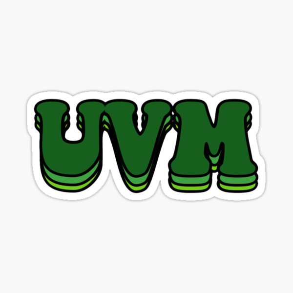 "UVM " Sticker by smileystickerss | Redbubble