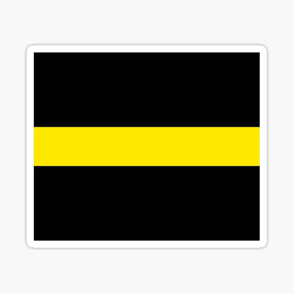 "Support for Emergency Dispatchers - The Thin Yellow Line" Sticker for ...