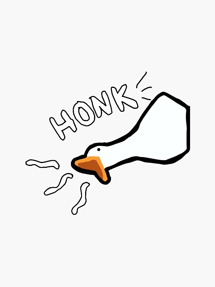 "Aggressive duck honk " Sticker for Sale by audreylove5 | Redbubble