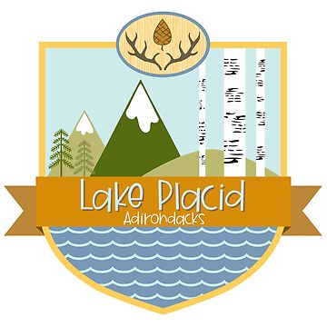 "Lake Placid NY Adirondacks Nature Badge / Sticker" Sticker for Sale by ...