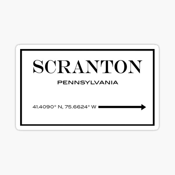 "scranton" Sticker by laurenflanz | Redbubble