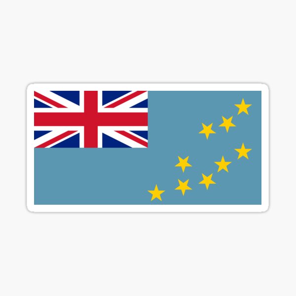 "Flag of Tuvalu" Sticker by keep-in-mind | Redbubble