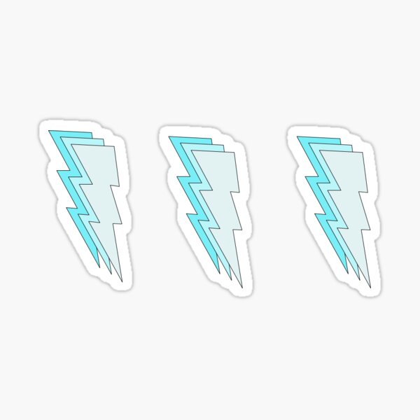 "3 Stacked Blue Lightning Bolts" Sticker for Sale by valentinapalen ...