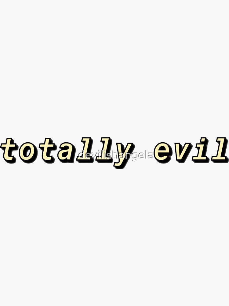 "Totally Evil Snapchat Subtitle Font" Sticker by devilishangela | Redbubble