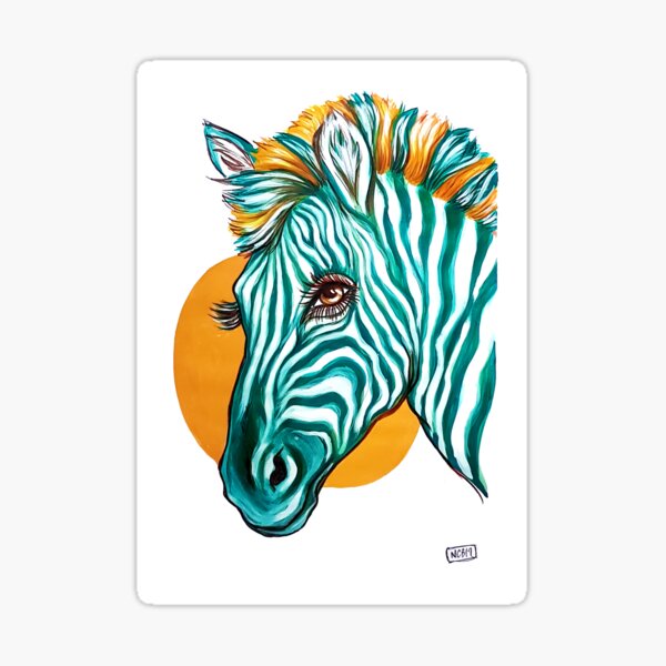 "Zebra " Sticker by ncbennett | Redbubble