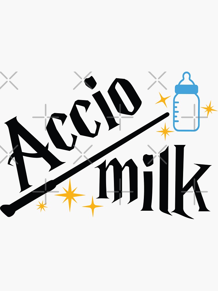 "Accio Milk" Sticker for Sale by freskalatte | Redbubble