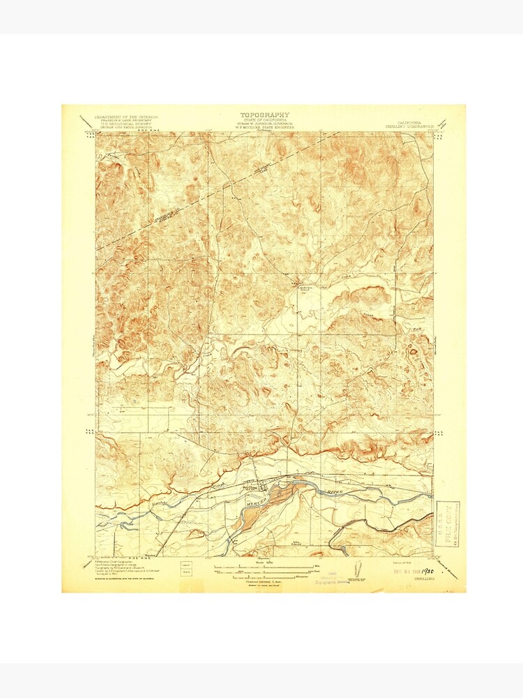 "Snelling, CA from 1918 Vintage Map - High Quality" Photographic Print ...