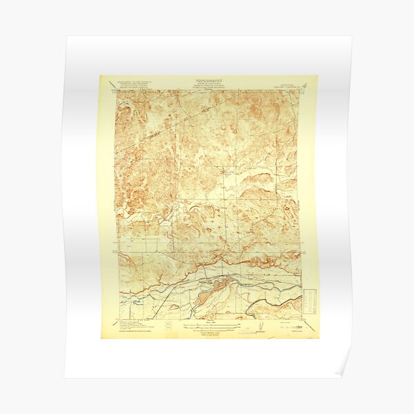 "Snelling, CA from 1918 Vintage Map - High Quality" Poster by ...