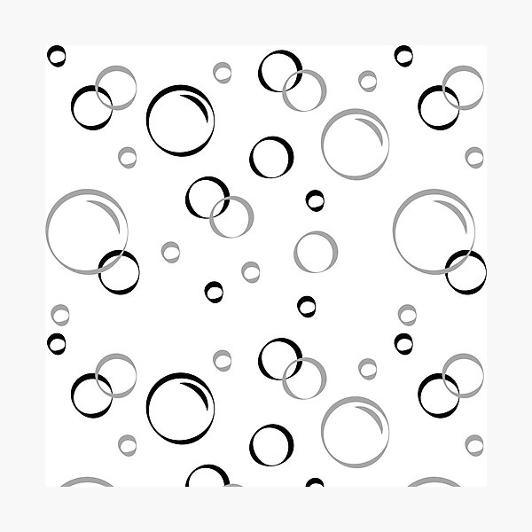 " Black and Gray Bubble Pattern Design" Photographic Print for Sale by ...