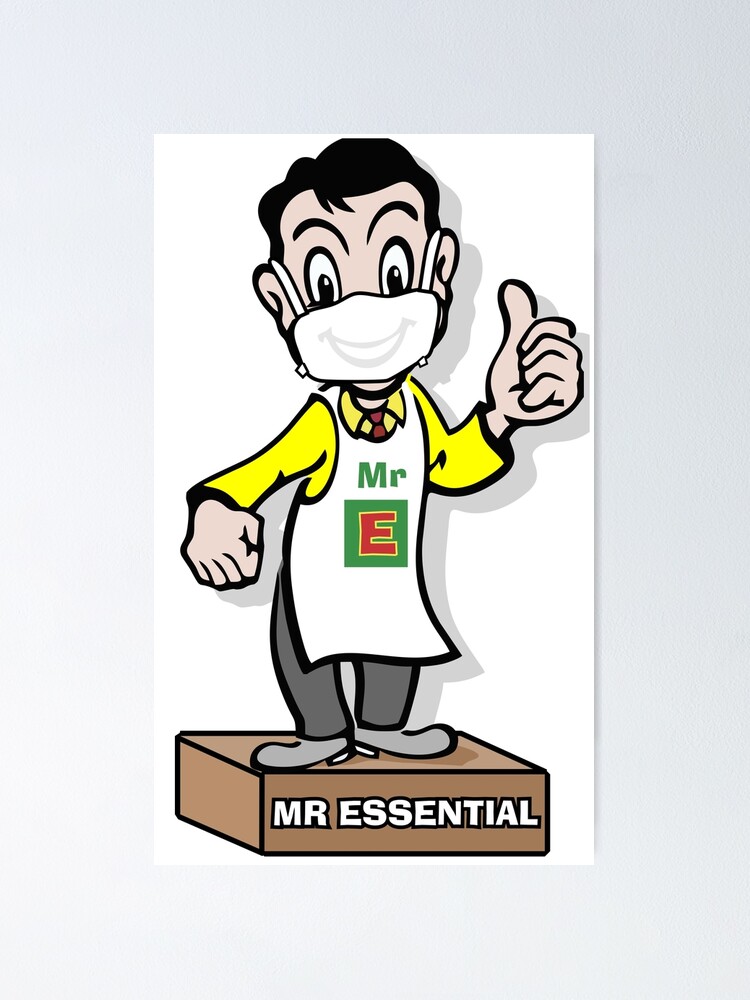 "4 Square Man, Mr Essential" Poster for Sale by Kiwidom | Redbubble