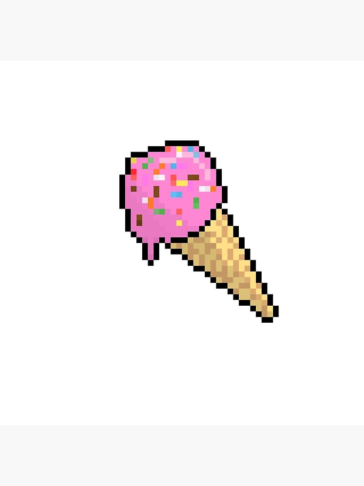 Póster «Logotipo de diseño de helado pixelado rosa» de eggnogmedia ...