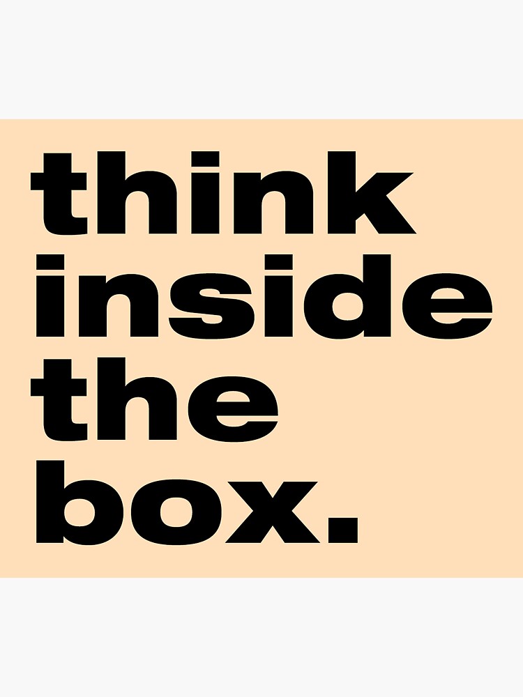 "Think Inside The Box Logo" Sticker by eggnogmedia | Redbubble