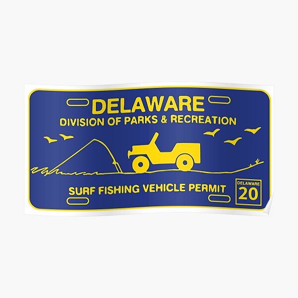 "Delaware Beach Tag" Poster for Sale by LukeZ1986 | Redbubble