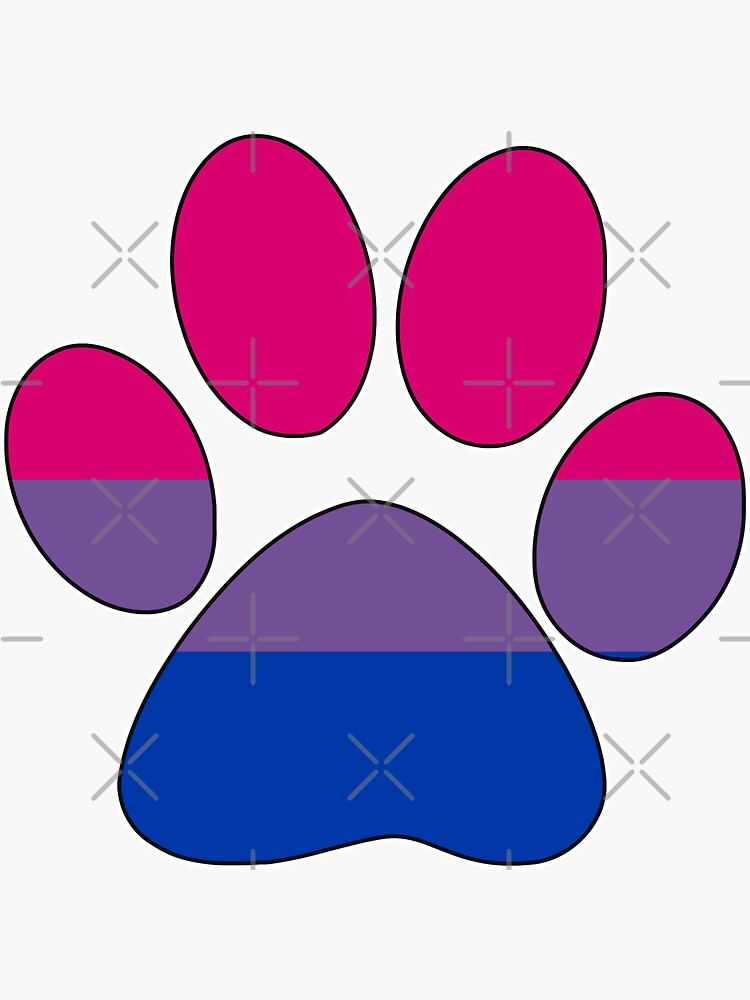 "Bisexual Pride Paw" Sticker for Sale by aunumwolf42 | Redbubble