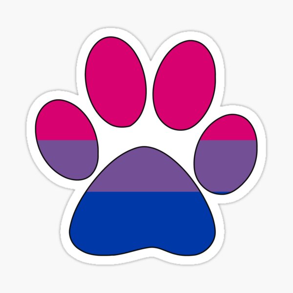 "Bisexual Pride Paw" Sticker for Sale by aunumwolf42 | Redbubble