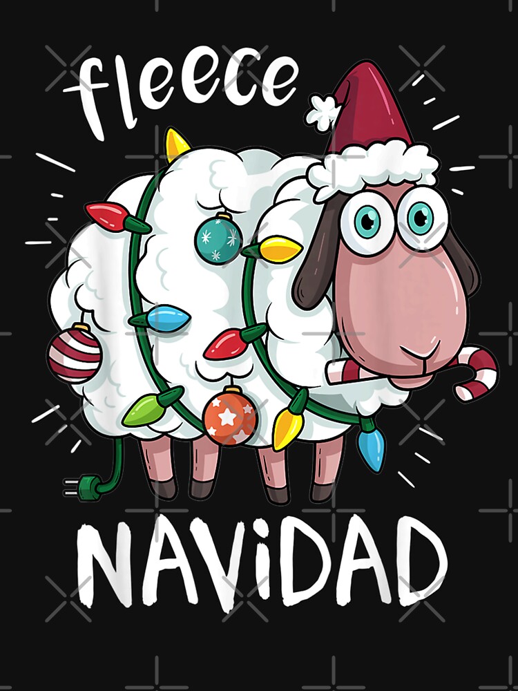 "Fleece Feliz Navidad Funny Cute Sheep Christmas " T-shirt by KangXinya ...