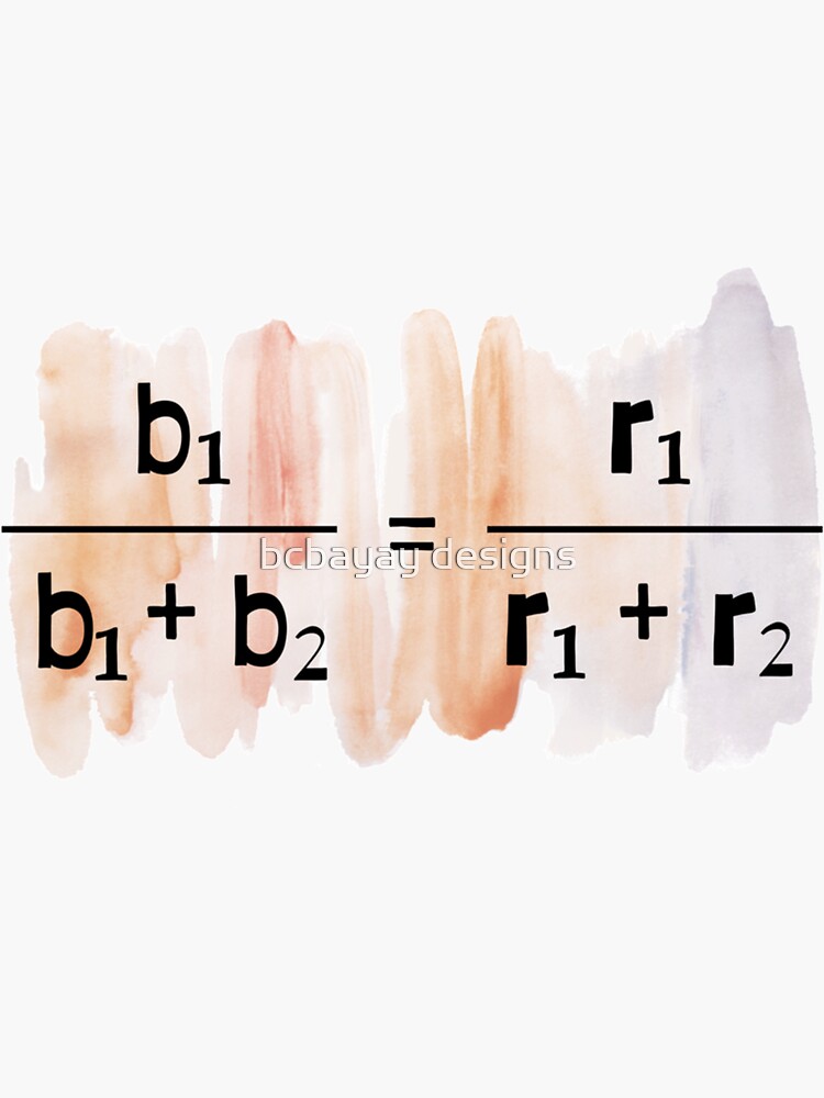 "Matching Law formula" Sticker for Sale by itslaurenb | Redbubble