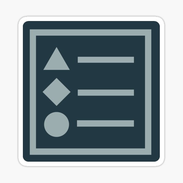 "[Te] MBTI Cognitive Function Symbol - Extroverted Thinking" Sticker ...