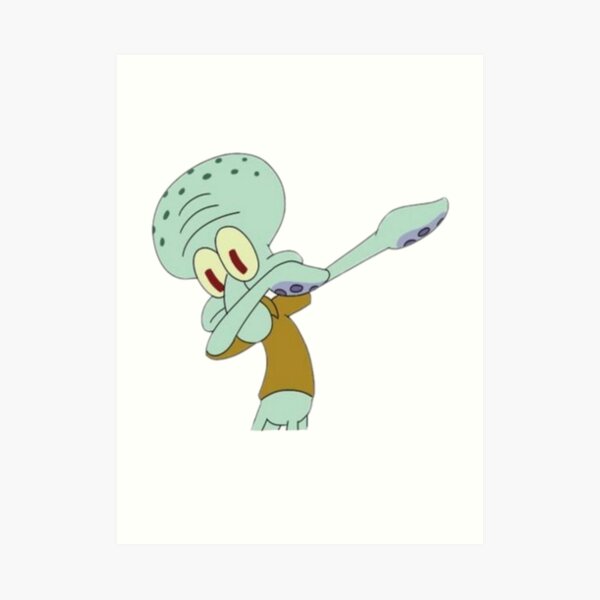 "Dabbing Squidward Meme" Art Print by kelsey0722 | Redbubble