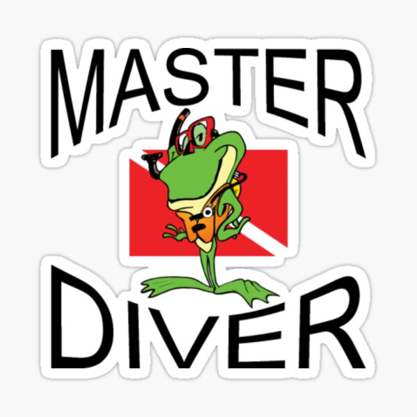 "Scuba Master Diver" Sticker for Sale by CristinaKarman3 | Redbubble