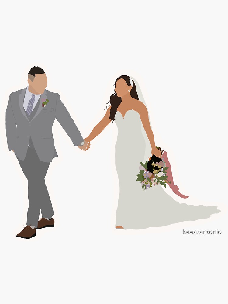 "Wedding Couple" Sticker by kaaatantonio | Redbubble