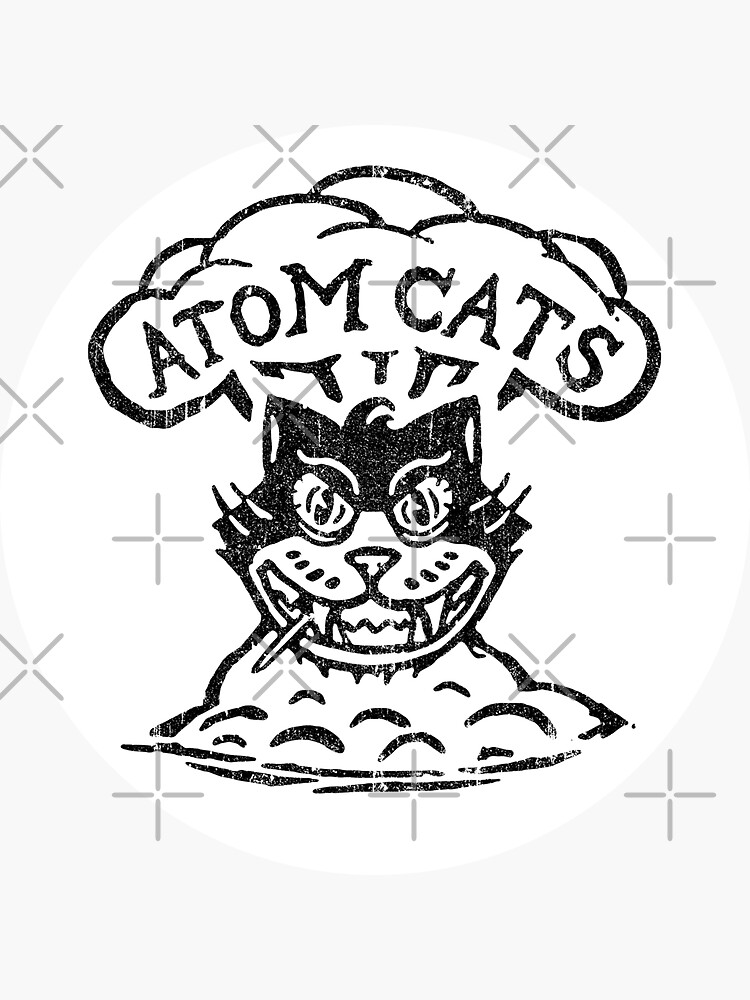 "Atom Cats (Variant)" Sticker by huckblade | Redbubble