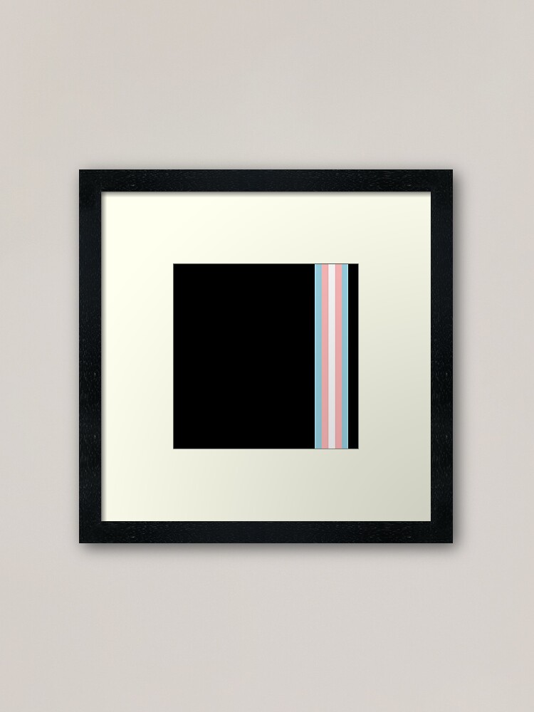 "Subtle Retro Transgender Flag Design" Framed Art Print for Sale by ...