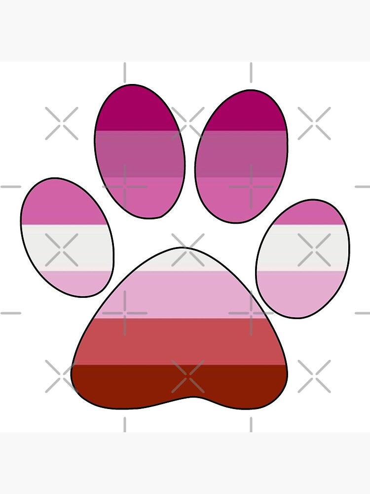 "Lesbian Pride Paw" Poster by aunumwolf42 | Redbubble