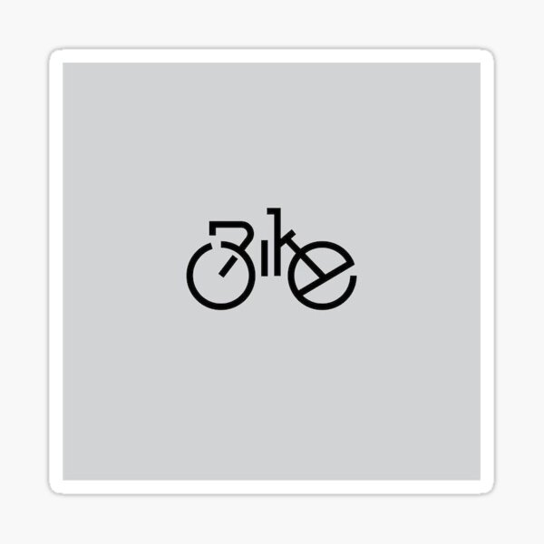 "Bike Digital Calligraphy Design" Sticker by KartikMete | Redbubble