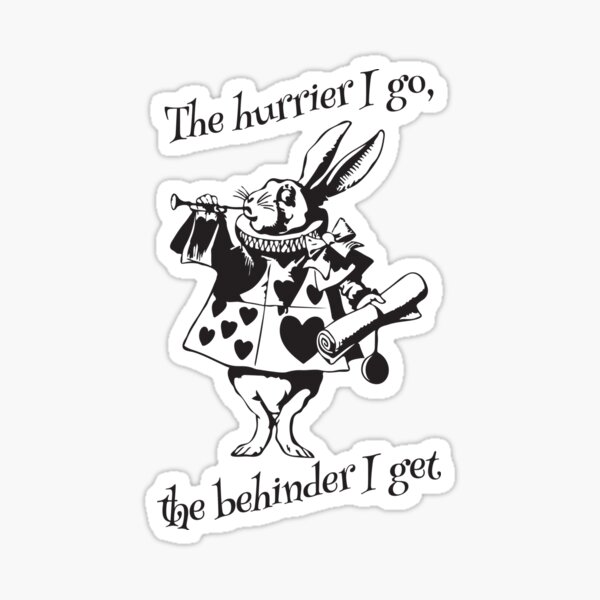 "White Rabbit" Sticker for Sale by owlcreekdesigns | Redbubble