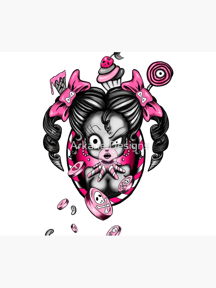 "evil candy gothic girl" Throw Blanket for Sale by artsrevolution ...