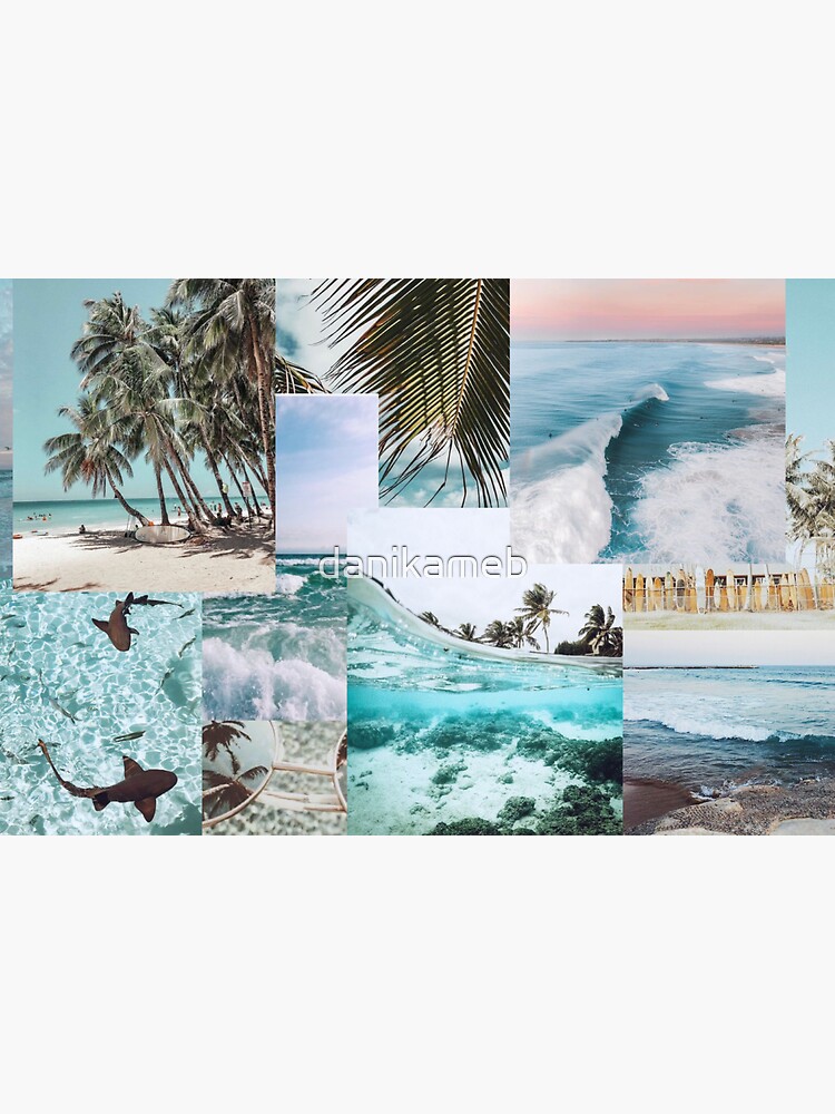 "summer ocean photo collage " Sticker for Sale by danikameb | Redbubble