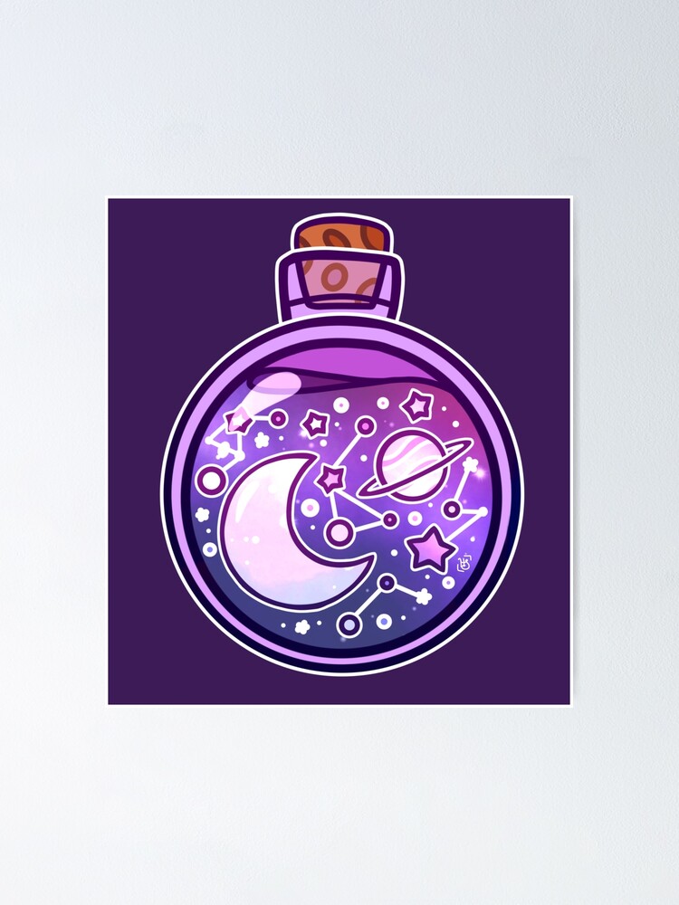 "Galaxy Potion Bottle" Poster for Sale by heysoleilart | Redbubble