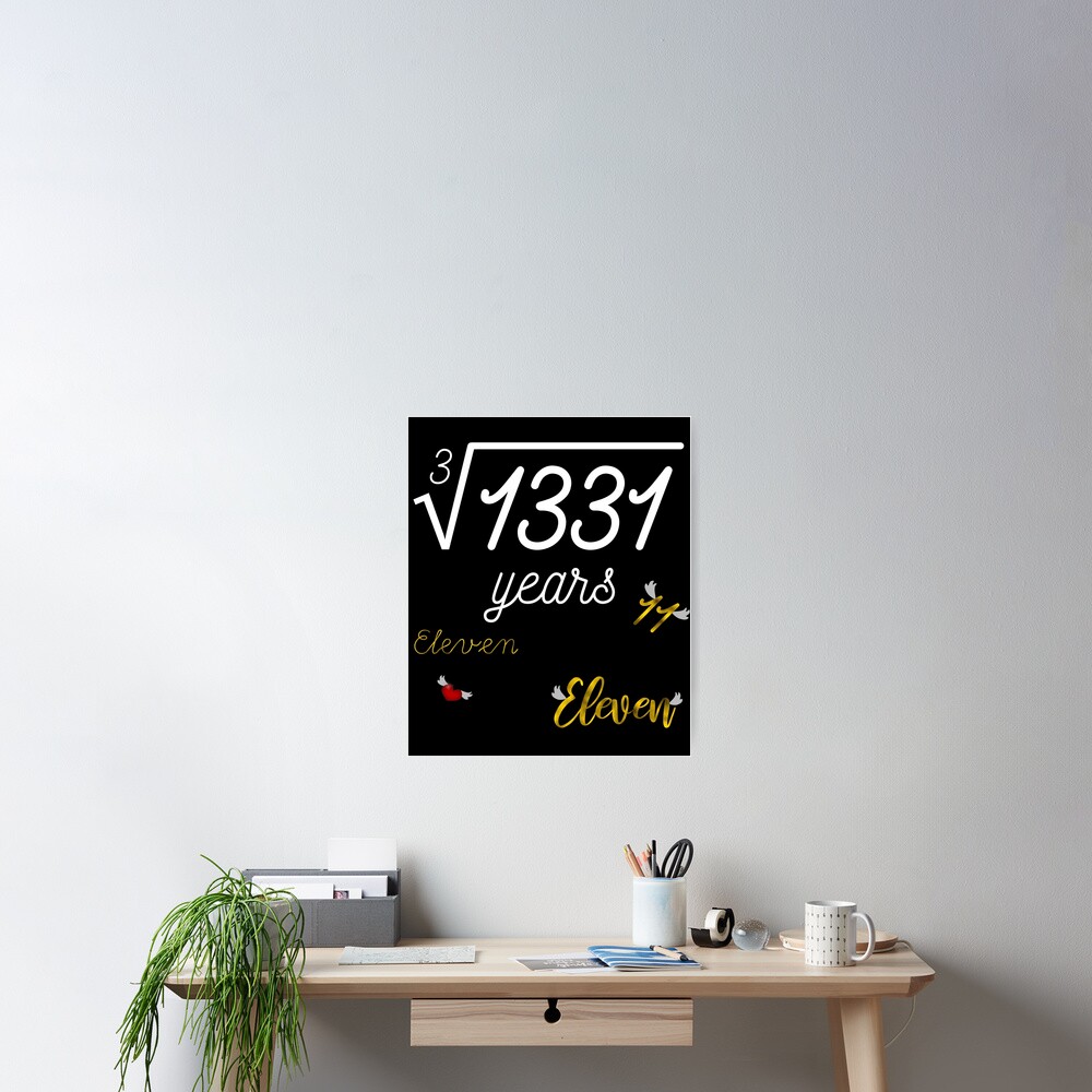 cube-root-of-1331-eleven-funny-math-11-year-old-11th-birthday-gift